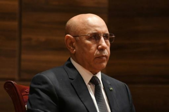 Le président mauritanien Mohamed Ould El Ghazouani en visite officielle ...