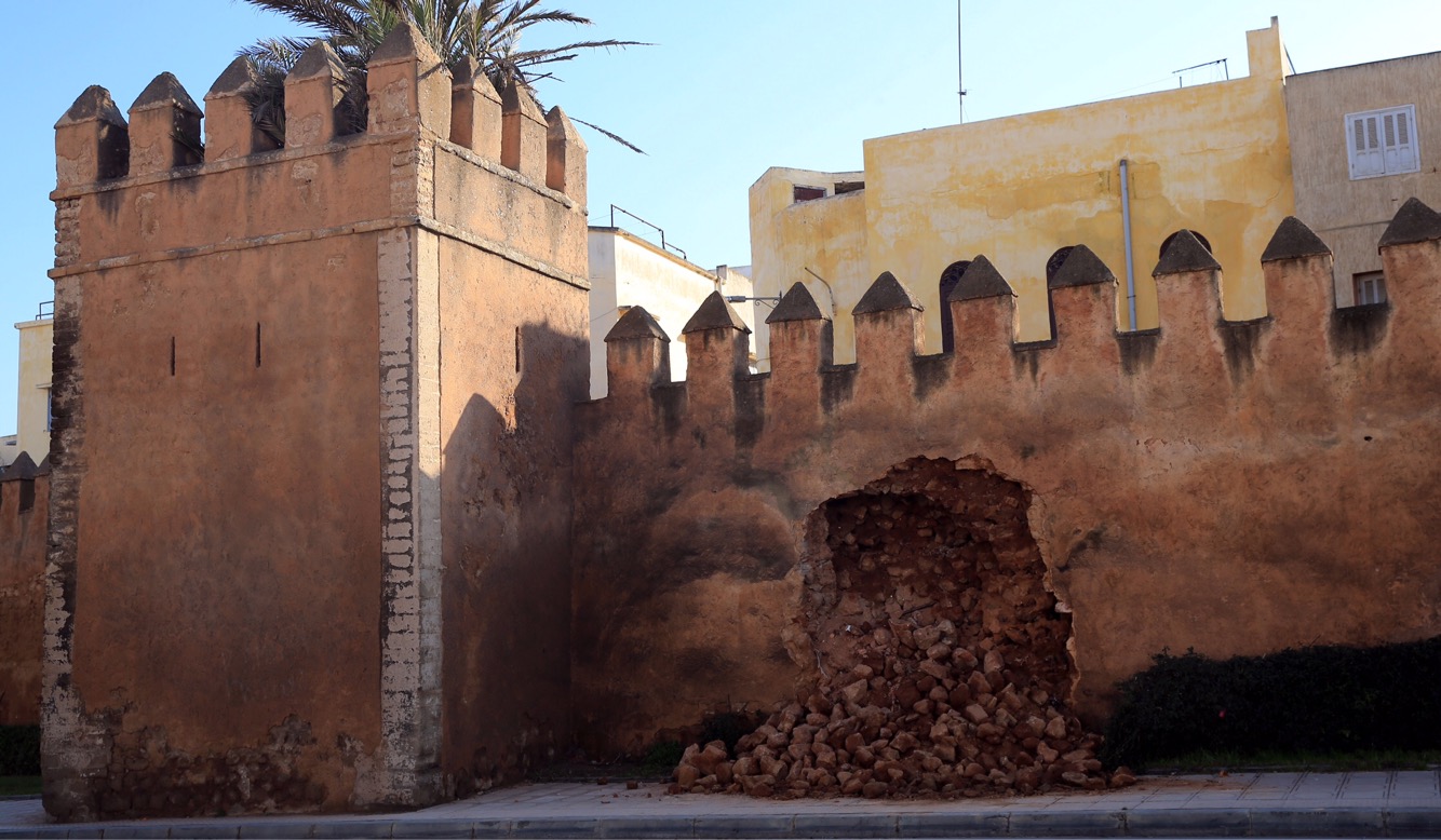 Médina de Salé: L’effondrement d'une partie de la muraille historique ...