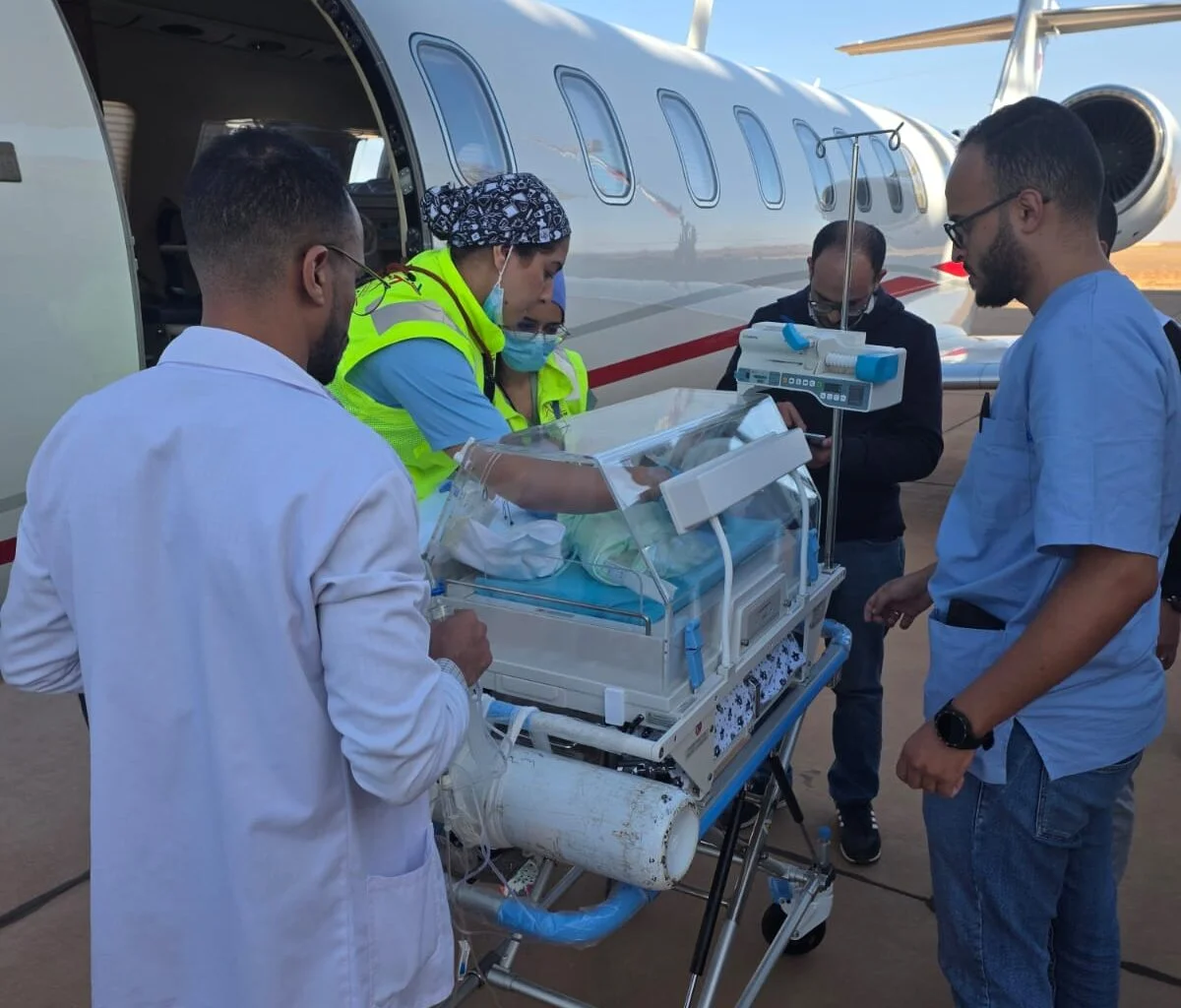 Premature infant airlifted from Errachidia to Rabat for urgent care