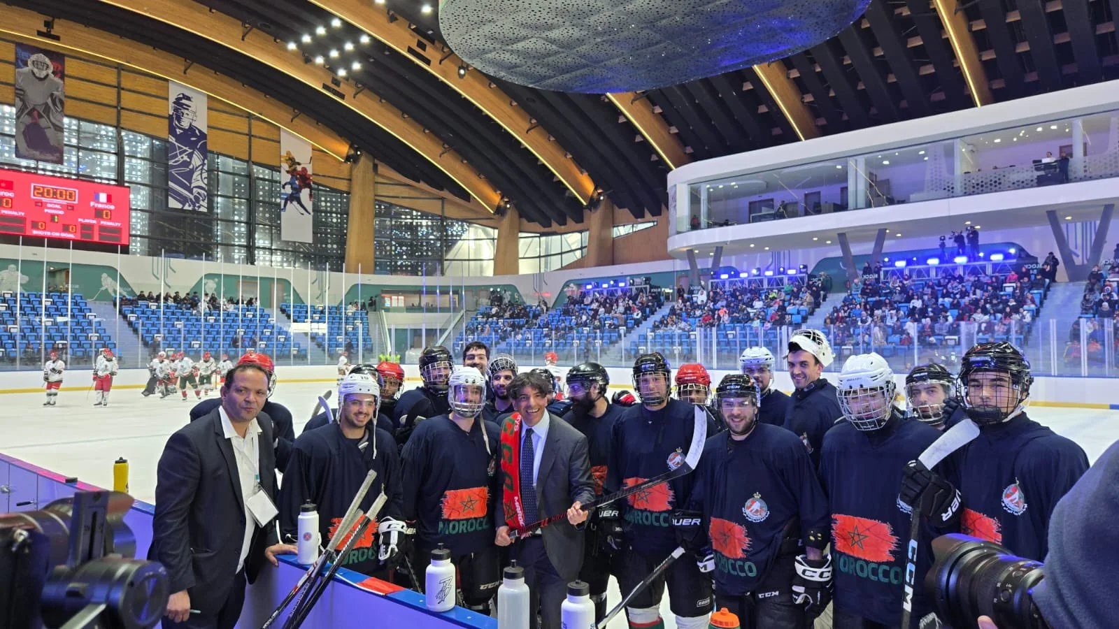 Le Maroc inaugure sa première patinoire olympique avec un match de hockey